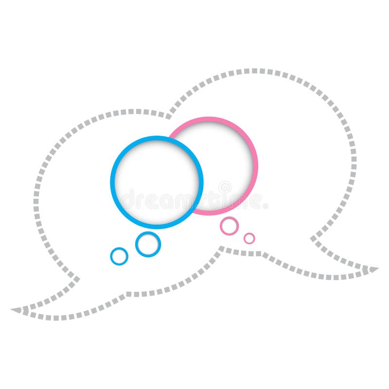 Two Round Chat Bubbles Vector Stock Illustrations – 203 Two Round Chat ...