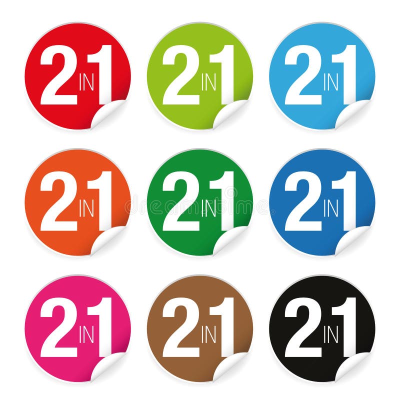 Two in One label set stock vector. Illustration of banner - 132678002