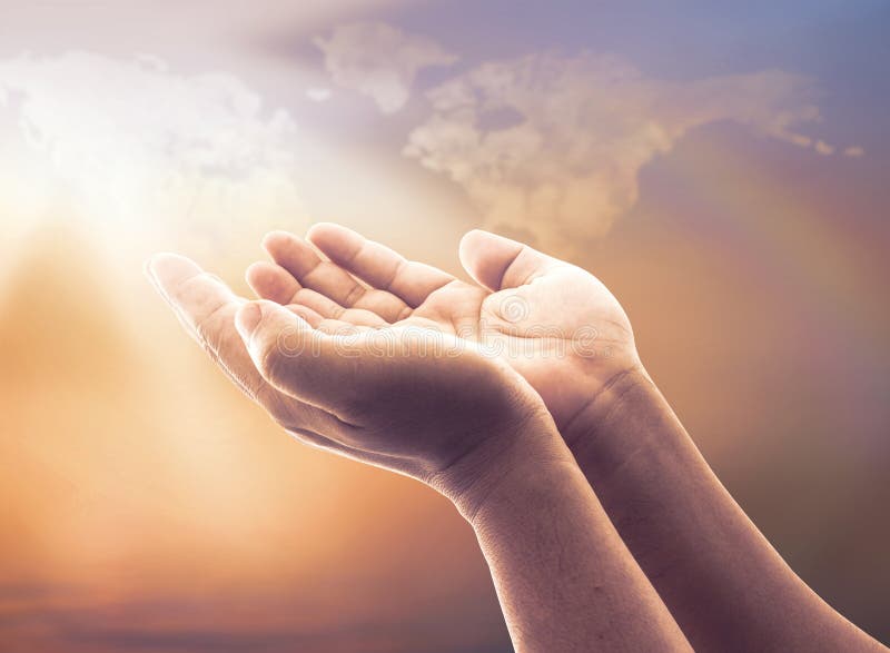 Two Open Empty Hands with Palms Up. Stock Photo - Image of christianity ...