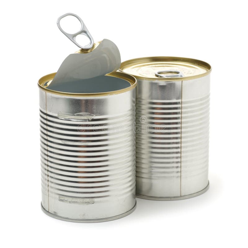 Open empty tin can stock photo. Image of canned, aluminum - 114756116