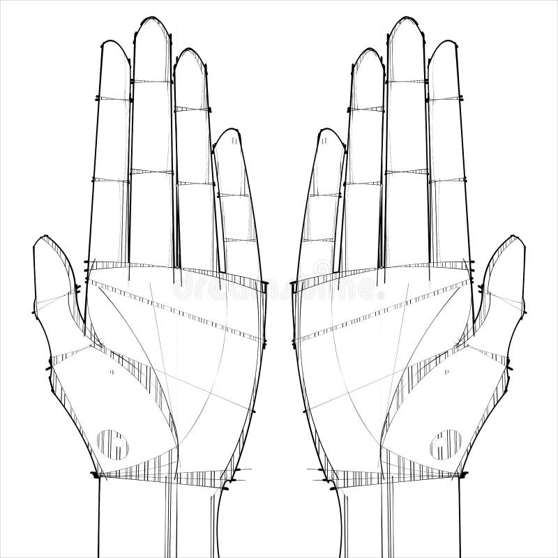 Two Open Hands One Left One Right Stock Vector - Illustration of idea ...