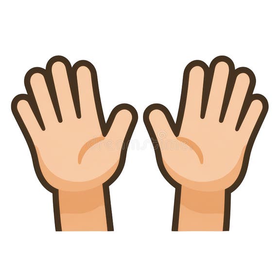 Two Open Hands Palm Up Gesture Symbolizing Help, Support, and Community ...