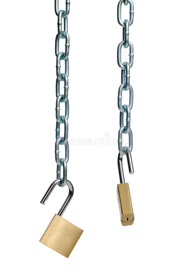 Open Padlock Mockup. Metallic Lock Realistic Steel Stock Illustration ...