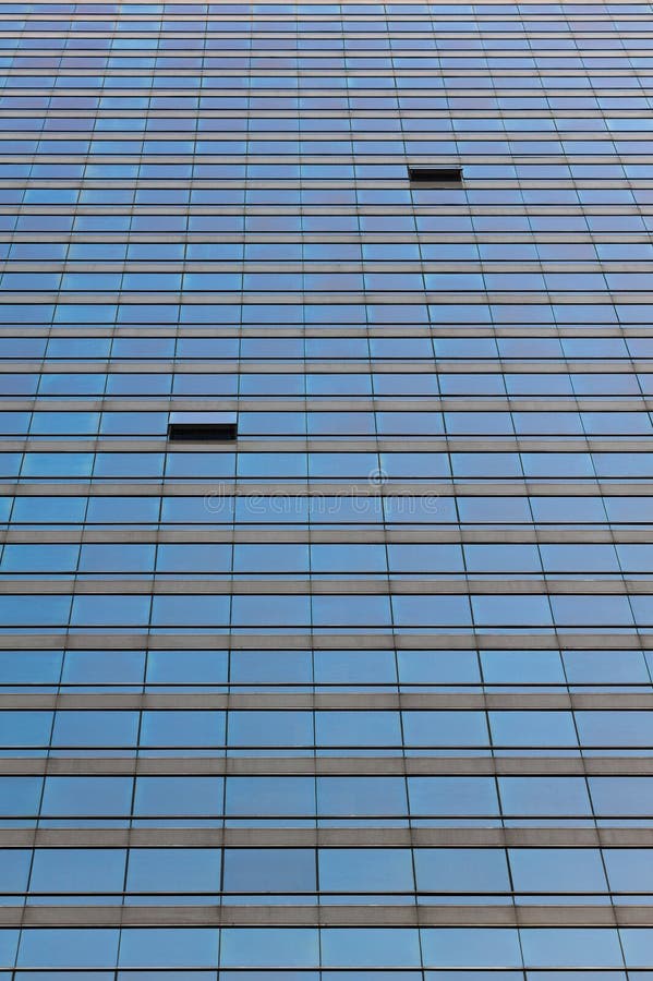Two Open Windows in a Glass Facade Stock Photo - Image of monotony ...