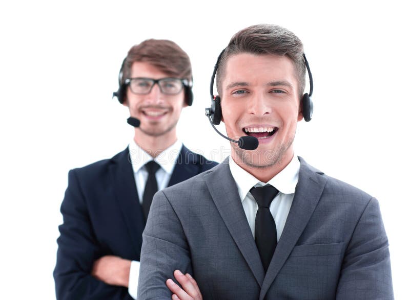 Support Operators In The Workplace In The Call Center Stock Photo ...