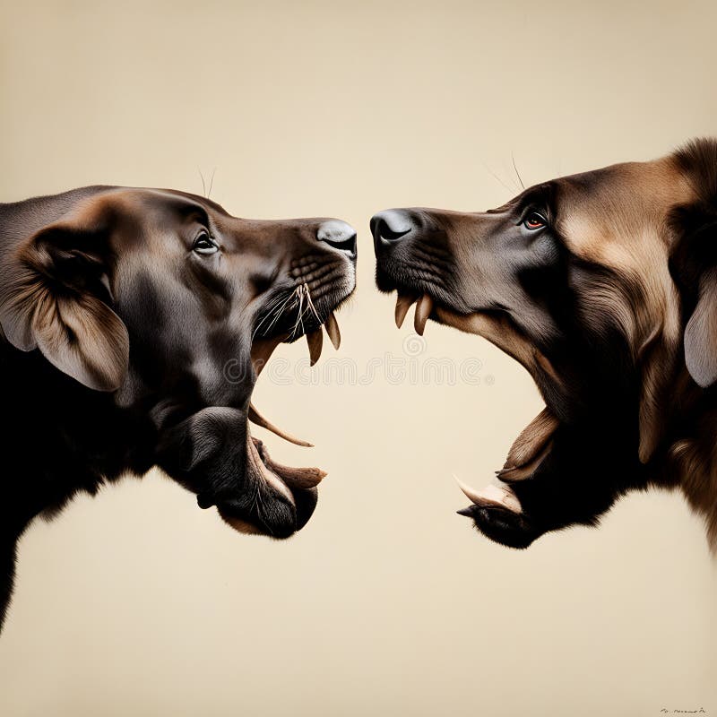 Two Opponents, Ai-generatet Stock Illustration - Illustration of divide ...