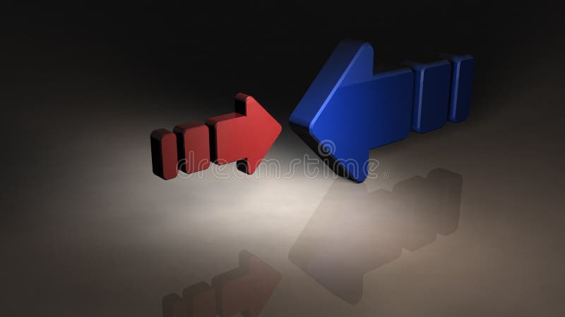 Two Opposing Arrows. they are Unfair because Their Size is Totally ...