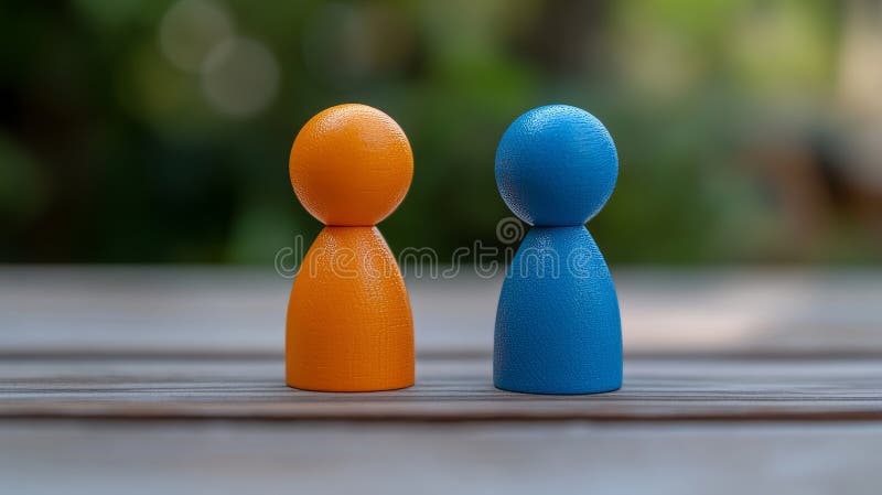 Two Opposing Figures Touching Noses Embody the Concept of Bridging the ...