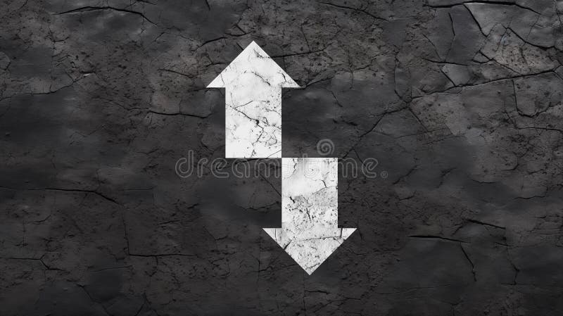 Two Opposing Ideas Painted on Asphalt, AI-generated. Stock Photo ...