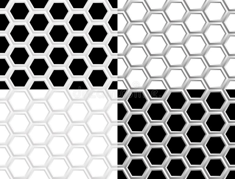 Seamless Pattern of Hexagons Stock Vector - Illustration of gradient ...