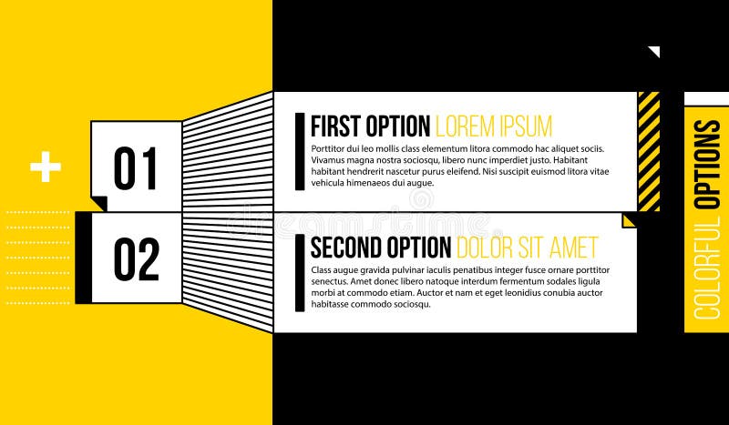 Two Options in Fancy Geometric Style. EPS10 Vector Stock Vector ...