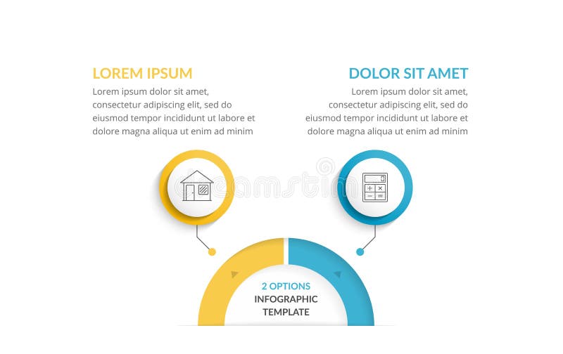 Two Options - Infographic Template Stock Vector - Illustration of ...