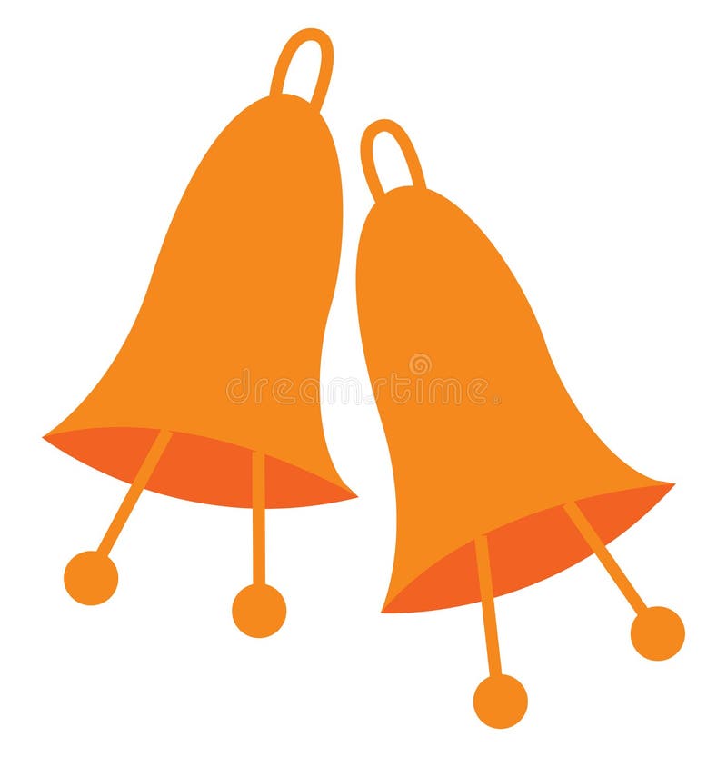 Ringling Bell with Two Clapper Vector or Color Illustration Stock ...