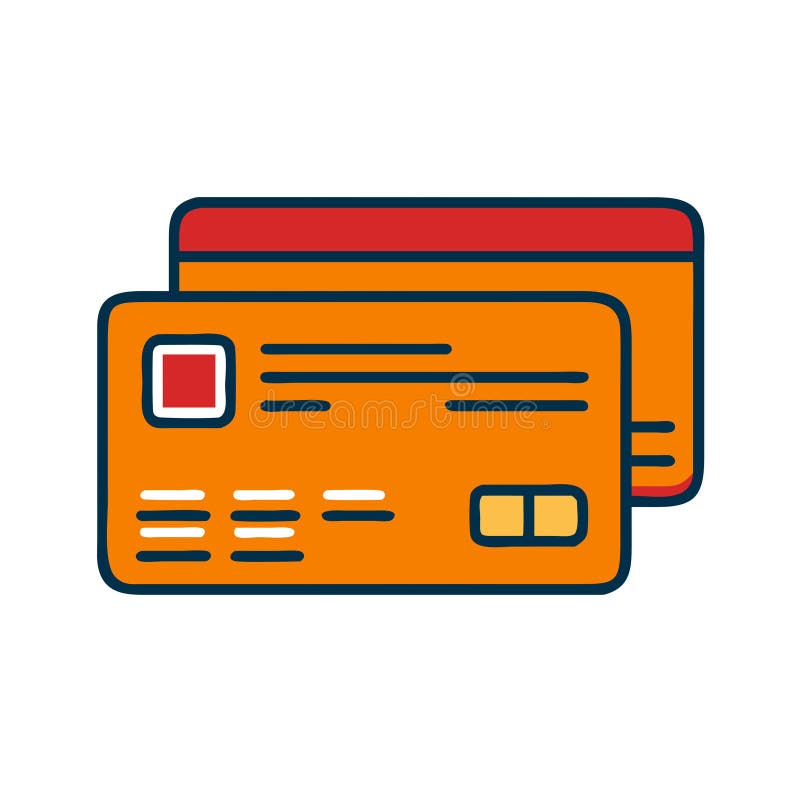 Two Orange Credit Cards are Shown Side by Side Stock Photo ...