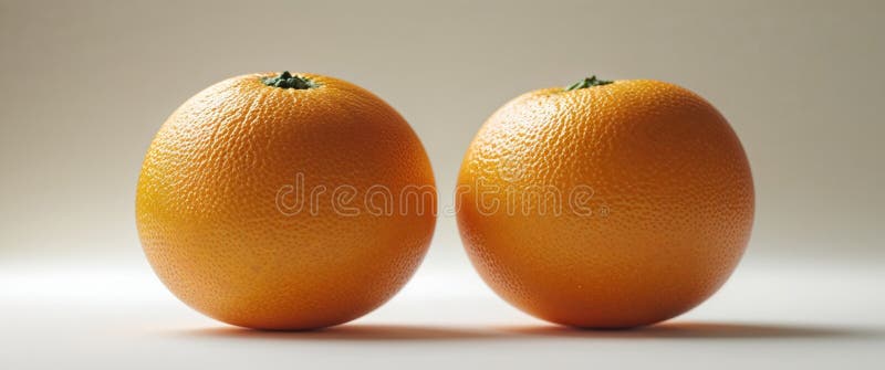 Two Orange Fruits Closeup on Soft White Surface. Stock Photo - Image of ...