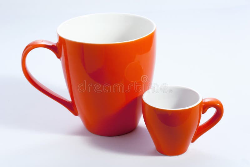 Two Large Coffee Mugs stock photo. Image of colorful, dishware - 6794752