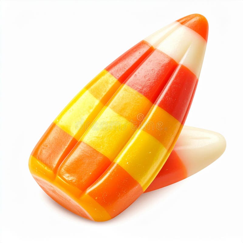 Two Orange Yellow and White Striped Candies Stock Illustration ...
