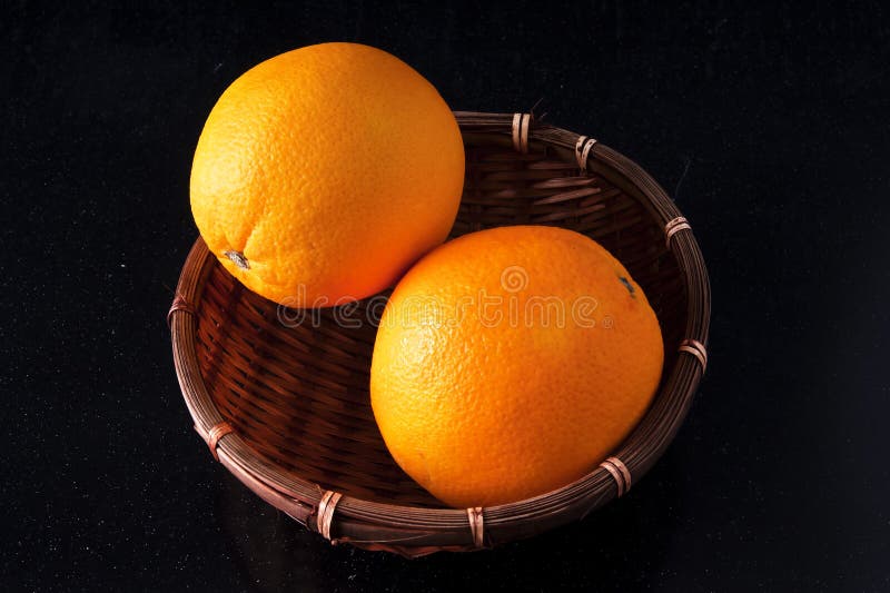 Oranges in basket stock image. Image of fresh, juicy - 56120793