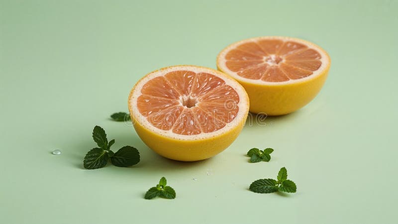 Two Oranges with a Green Leaf on Top Stock Image - Image of fresh ...