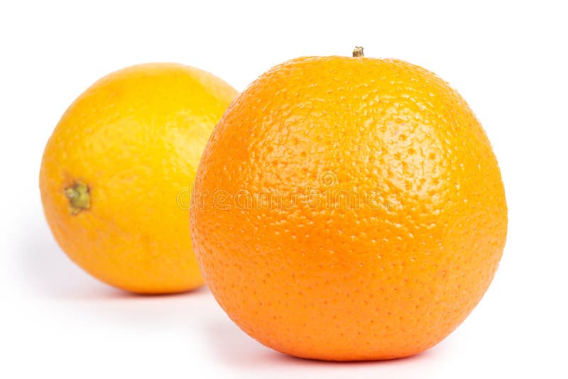 Two Oranges Isolated on White Stock Image - Image of orange, vitamin ...
