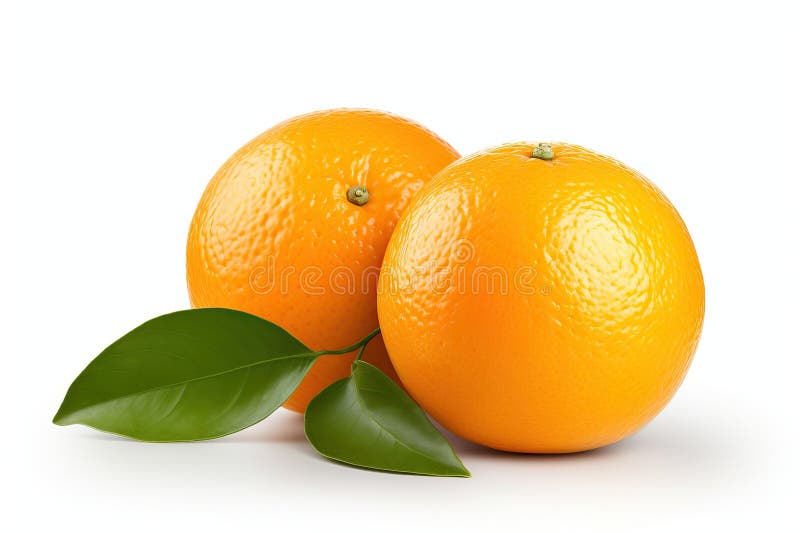 Two Oranges Isolated on a White Background. Stock Photo - Image of ...
