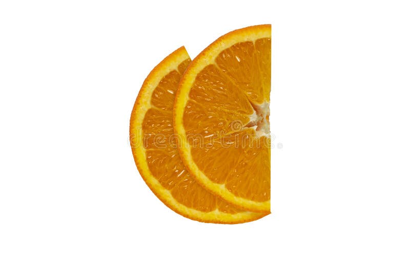 Two Oranges Slices Isolated Top View Stock Image - Image of view, slice ...