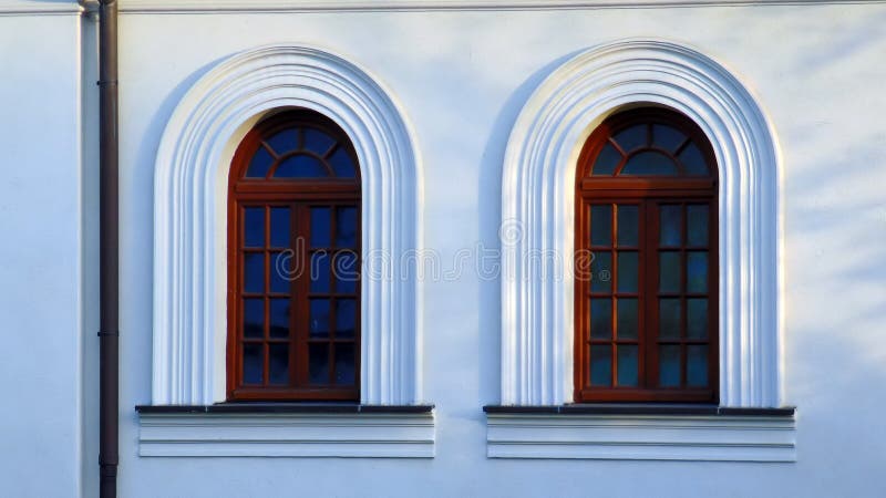 Two Oriental Windows of a Jewish Synagogue Stock Image - Image of house ...