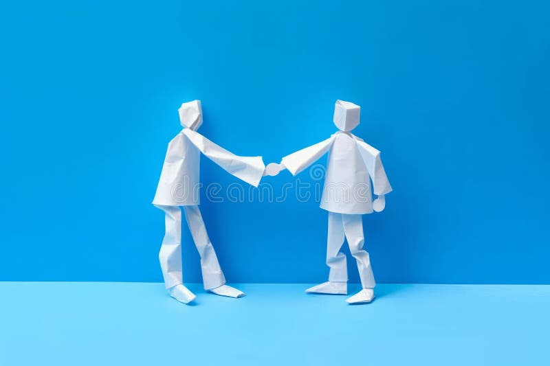Origami Shaking Hands Stock Photos - Free & Royalty-Free Stock Photos ...