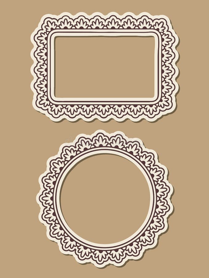Ornate Paper Frames - Labels Stock Vector - Illustration of note ...