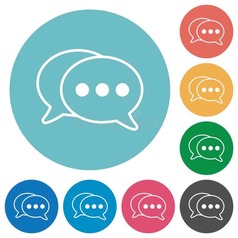 Two Round Talk Bubbles Vector Stock Illustrations – 207 Two Round Talk ...