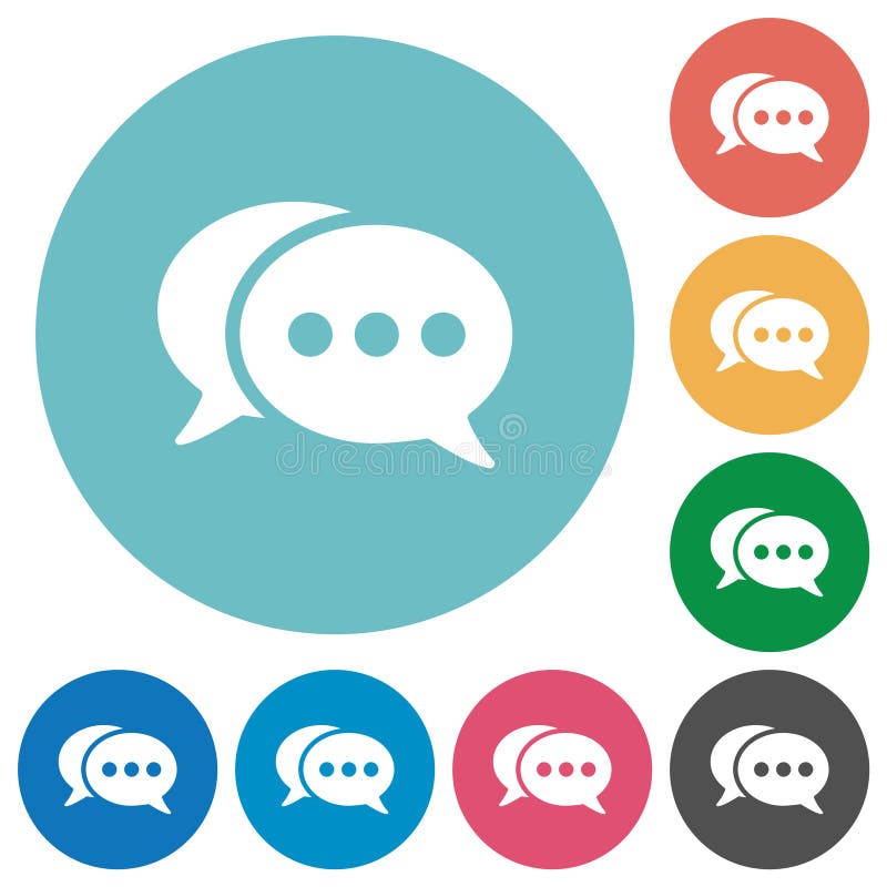 Two Round Talk Bubbles Vector Stock Illustrations – 207 Two Round Talk ...