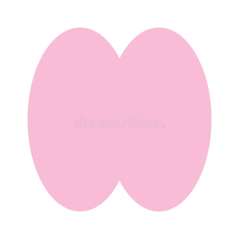 Two Ovals Connected Rounded Shape Stock Vector - Illustration of ...