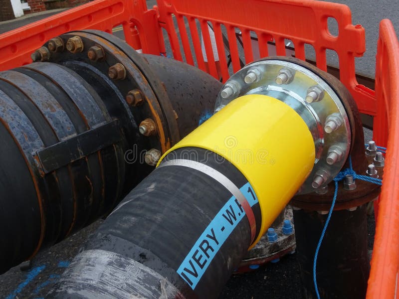 Two Overland Pipes stock image. Image of engineers, site - 86235317