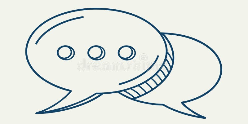 Two Overlapping Chat Bubbles. a Symbol of Dialogue and Communication ...