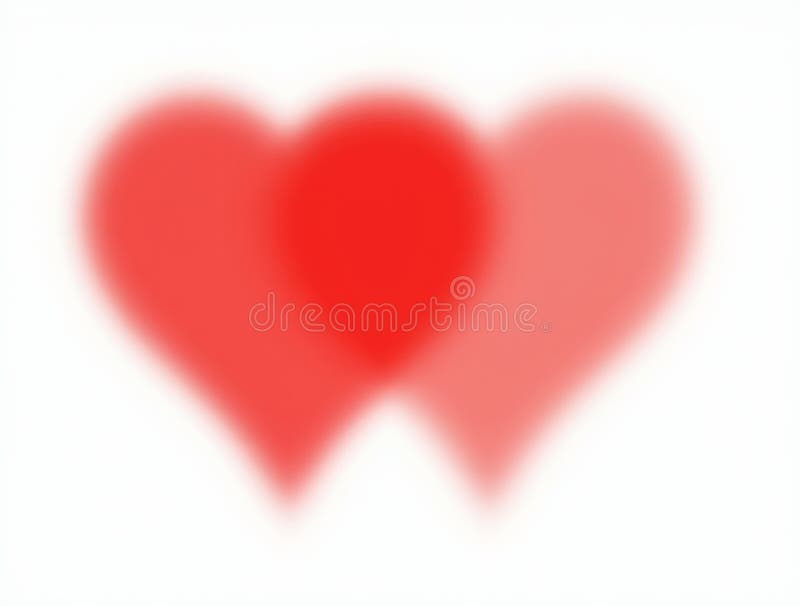 Two Overlapping Hearts with Varying Transparency Levels Creating a ...