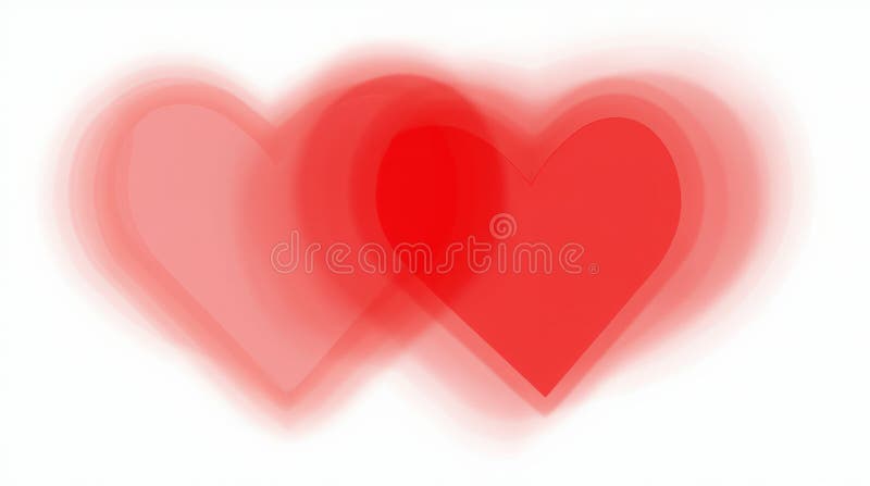 Two Overlapping Hearts with Varying Transparency Levels Creating a ...