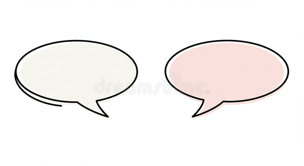 Two Overlapping Oval Speech Bubbles are Depicted, Each with a Pointed ...