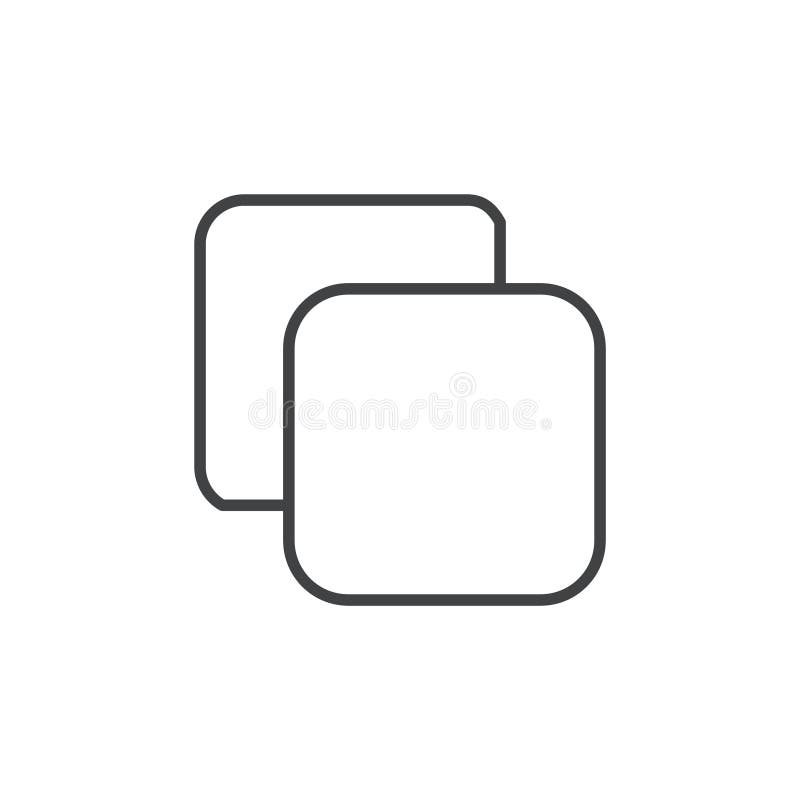 Two Overlapping Sheets Icon Symbolizing Duplication or Copy Stock ...
