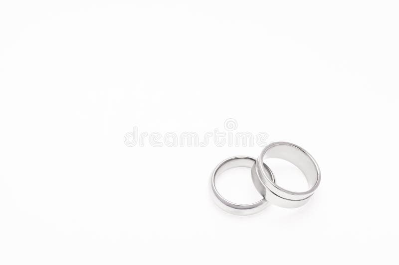 Two Overlapping Silver Wedding Rings Stock Photo - Image of luxury ...