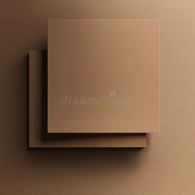 Two Overlapping Squares with Mocha Mousse Brown Gradient Color ...