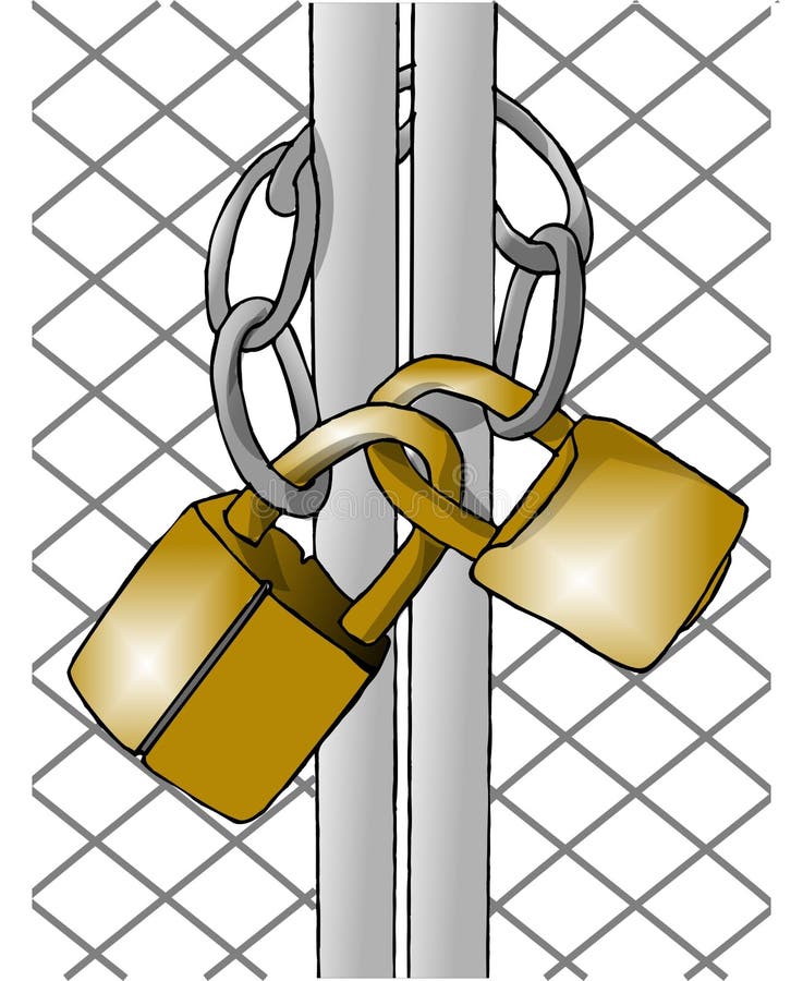Two padlocks stock illustration. Illustration of comic, secure - 52112