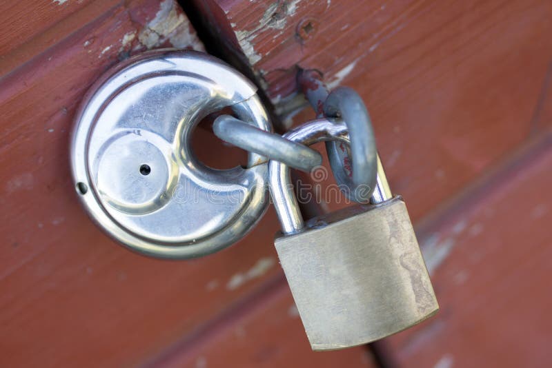 Two padlocks stock photo. Image of lock, complete, door - 51713900