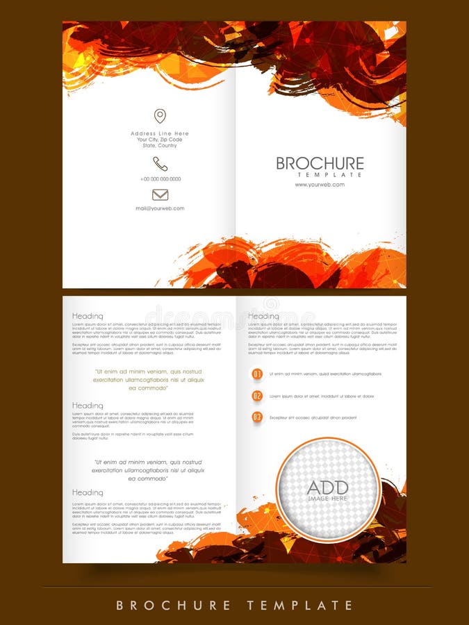 Two Page Brochure, Template or Flyer for Business. Stock Illustration ...
