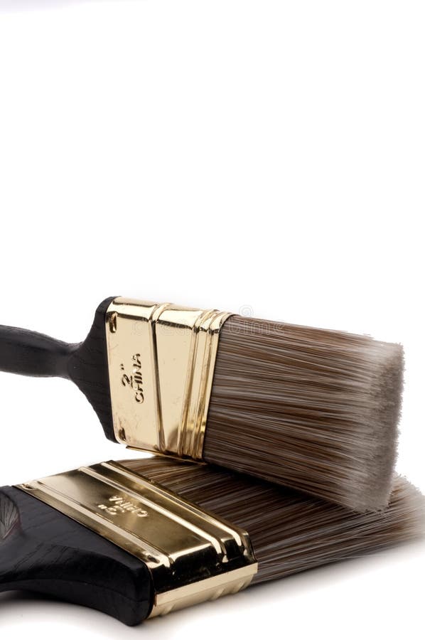 Two paint brushes stock image. Image of covering, closeup - 13167159
