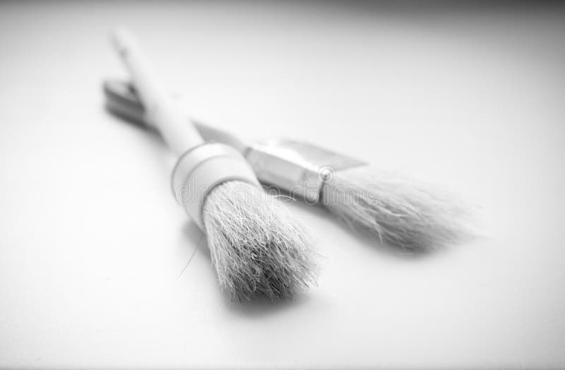 Two paint brushes. stock photo. Image of horizontal, housework - 27585330
