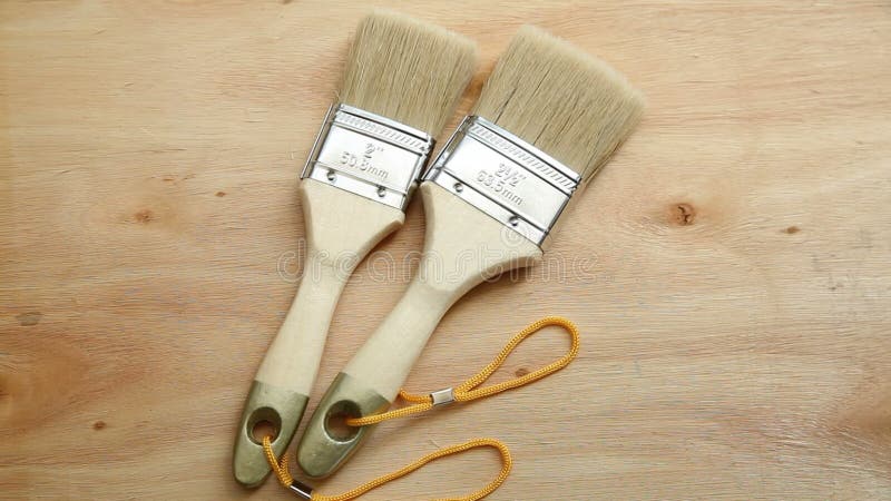Two Paint Brushes on White Backgrounds Stock Footage - Video of repair ...