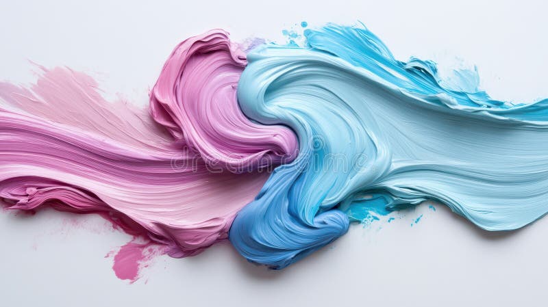 Two Paint Colors Blend Together, Creating a New Shade in a Vibrant ...