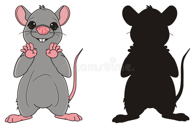 Two rats stand stock illustration. Illustration of paws - 90262451