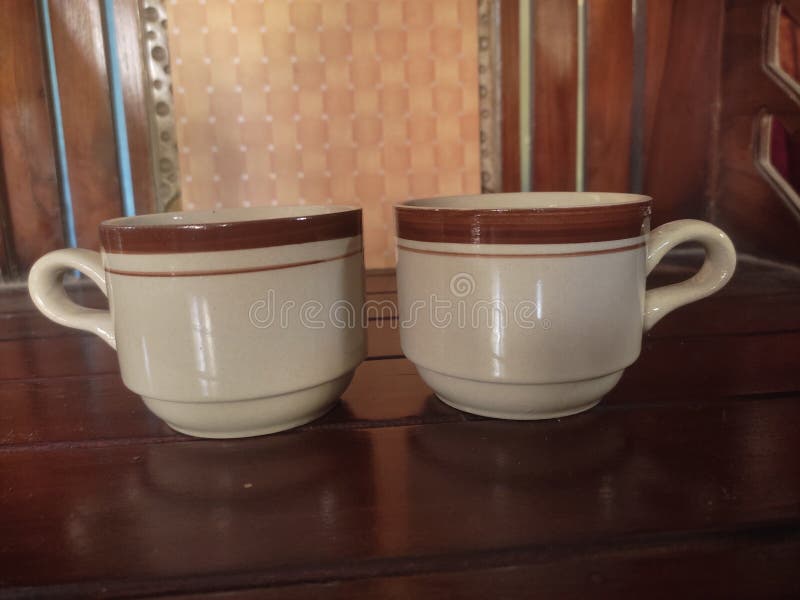 Two pairs of couple cups stock image. Image of espresso - 301080703