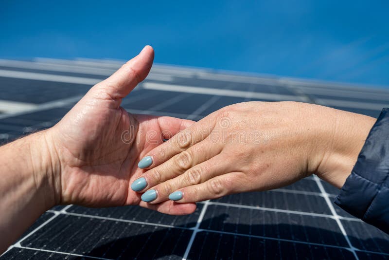 Shaking Hands Solar Panels Stock Photos - Free & Royalty-Free Stock ...
